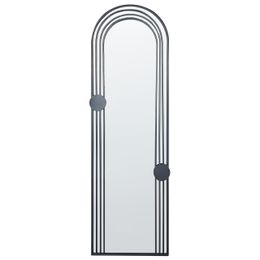 Beliani WANDSPIEGEL schwarz Metall 45/146 cm Ajain