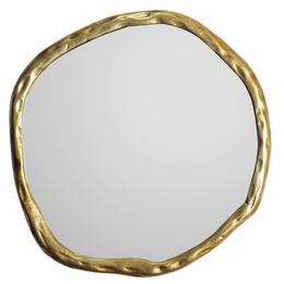 KADIMA DESIGN WANDSPIEGEL Asymmetrisch Metall Gold 60x60 cm Modern