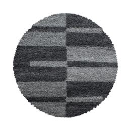 KADIMA DESIGN TEPPICH Hochflor WERFEN in Grau, kariert, &Oslash; 200 cm