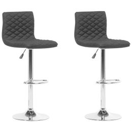 Beliani BARHOCKER 2er-Set Polsterbezug Schwarz Orlando
