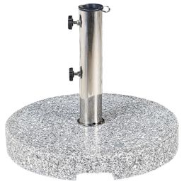 Beliani SONNENSCHIRMST&Auml;NDER Granit/Edelstahl grau 45 cm Ceggia
