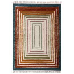 KADIMA DESIGN WOLLTEPPICH handgewebt FROND, geometrisch, Bunt, 160 x 230 cm