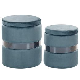 Beliani POUF Doris 35-30/35-30/44-36 cm
