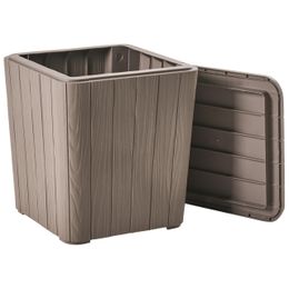 Beliani AUFBEWAHRUNGSBOX 40/40 cm Taupe
