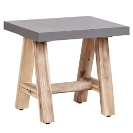 Beliani GARTEN-HOCKER Grau Tonnare