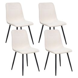 Beliani ESSZIMMERSTUHL 4er-Set Hellbeige Tuscola