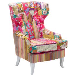 Beliani SESSEL Patchwork mehrfarbig/fuchsia Molde