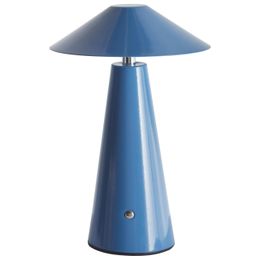 Beliani LED-TISCHLEUCHTE Blau/Schwarz/Wei&szlig;/Silber Apayao