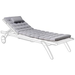 Beliani LIEGENAUFLAGE Hellgrau 56/192 cm Cesana Premium