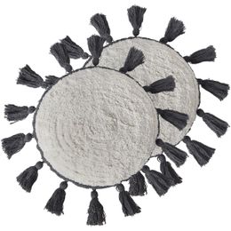 Beliani DEKOKISSEN 2er-Set Cremewei&szlig; 40/40 cm Thistle