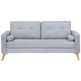Beliani 2-SITZER-SOFA Polyester Grau Kalmar