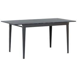 Beliani ESSTISCH 120-160/80/77 cm Schwarz Rechteckig Norley