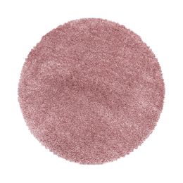 KADIMA DESIGN HOCHFLORTEPPICH SALZACH, einfarbig, aus Polypropylen, Rosa, &Oslash; 160 cm