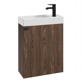 Badplaats G&Auml;STE-WC-M&Ouml;BELSET Keno 2 Teile Walnuss Braun &ndash; 50 x 23 x 60cm