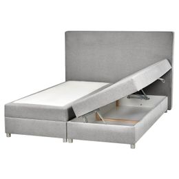 Beliani BOXSPRINGBETT 160/200cm Hellgrau Minister