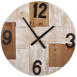 Beliani WANDUHR heller holzfarbton Michapan