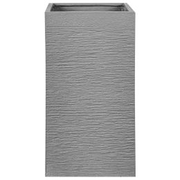 Beliani BLUMENTOPF grau quadratisch 40/40/77 cm Dion