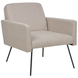 Beliani SESSEL aus Stoff beige Narken