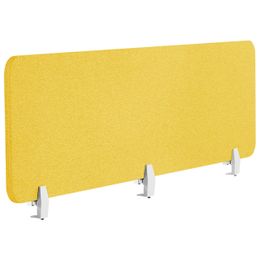Beliani SCHREIBTISCHTRENNWAND 180 x 40 cm Gelb Wally