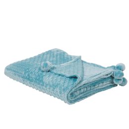 Beliani DECKE Hellblau Samur 200/150 cm