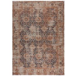 KADIMA DESIGN JUTETEPPICH handgewebt WENSLEY, im Vintage-Stil, Rot-Blau, 200 x 290 cm