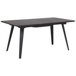 Beliani ESSTISCH 160-200/90/75 cm Schwarz Rechteckig Irvington
