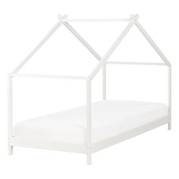 Beliani KINDER-HAUSBETT Wei&szlig; 90-200 cm Orlu