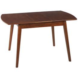 Beliani ESSTISCH 100-130/80/75 cm Dunkelbraun Rechteckig Toms