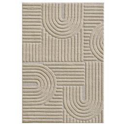 KADIMA DESIGN HOCHFLORTEPPICH RIGI, im Skandi-Boho-Stil, Beige, 80 x 250 cm
