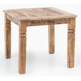 KADIMA DESIGN ESSTISCH Massivholz Quadratisch Landhausstil DIANA, Braun 80x80x76 cm