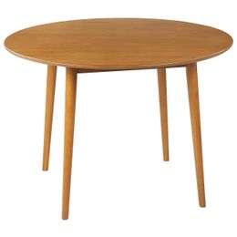 Beliani ESSTISCH 110/110/75 cm Hellbraun Rund Radan