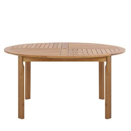 Beliani GARTENTISCH Akazienholz hellbraun 150 cm Tolve