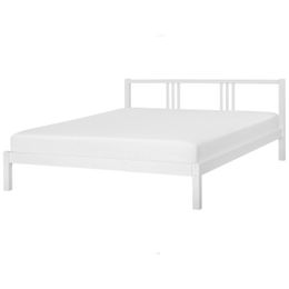 Beliani BETT mit Lattenrost 180x200 cm Wei&szlig; Vannes