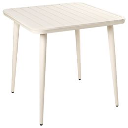 Beliani GARTENTISCH 80/80 cm Hellbeige Naturno