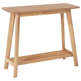 Beliani KONSOLENTISCH heller Holzfarbton Tulare