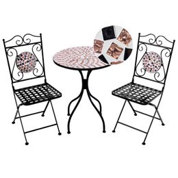 Beliani BISTRO-SET 2er Schwarz Carpino