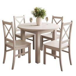 ESSZIMMER Set OLEA KASCHMIR Tisch + 4 St&uuml;hle