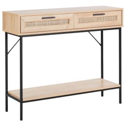 Beliani KONSOLENTISCH Heller Holzfarbton Pasco