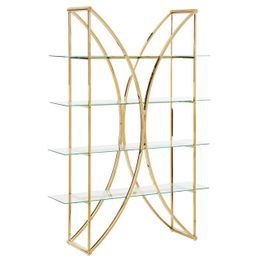 Beliani REGAL mit 4 Ebenen 175 cm Gold Hollow