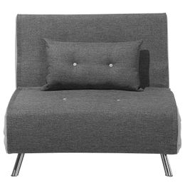 Beliani 1-SITZER-SCHLAFSOFA Polyester Grau Farris