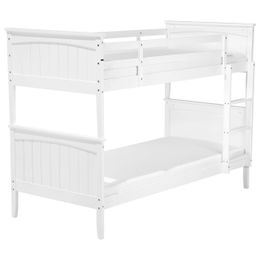 Beliani HOCHBETT 90/200cm Wei&szlig; Albon