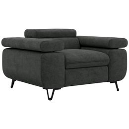 SESSEL PETER 1 - Dunkelgrau Stukture
