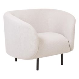 Beliani SESSEL Polsterbezug beige/schwarz Loen
