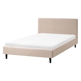 Beliani BETT mit Lattenrost 120/200 cm Beige Fitou
