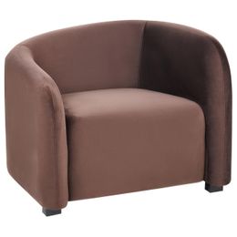 Beliani SESSEL Dunkelbraun Veltada