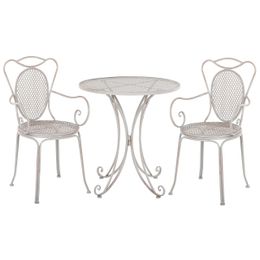 Beliani BALKONSET 2-Sitzer grau Metall Cilento