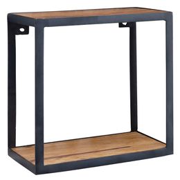 KADIMA DESIGN WANDREGAL Holz Metall Modern Stil 35x35x18 cm
