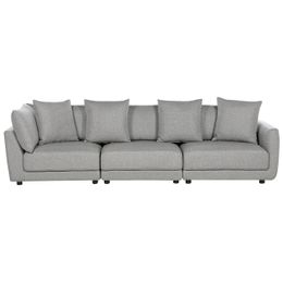 Beliani 3-SITZER-SOFA hellgrau Sigtuna