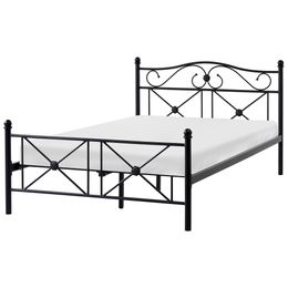 Beliani BETT mit Lattenrost 120/200 cm Schwarz Rodez