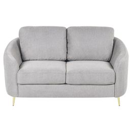 Beliani 2-SITZER-SOFA Polsterbezug Hellgrau Trosa